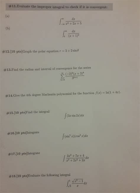 Solved Evaluate The Improper Integral To Check If It Is Chegg Com