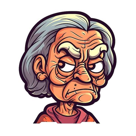 Premium Ai Image An Old Woman With A Grumpy Expression On Her Face