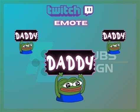 1 Twitch Emote Frog Daddy Emote Frog Emote Green Frog Emote Daddy