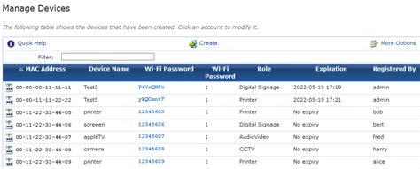 clearpass guest bulk device import additional fields name field