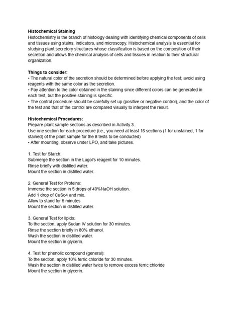 Bot Lab Activity 7 Pdf Staining Histology