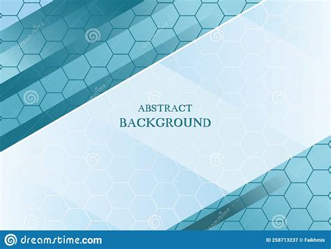 Abstract Blue Background With A Pile Of Gradient Colors And A Hexagonal Pattern Stock Vector