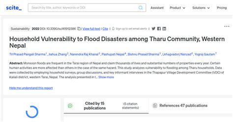 Household Vulnerability To Flood Disasters Among Tharu Community