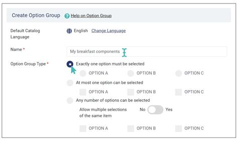 Use Option Groups