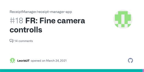 fr fine camera controlls · issue 18 · receiptmanager receipt manager app · github