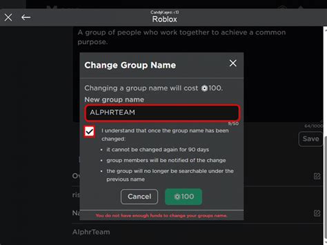 How To Change A Group Name In Roblox