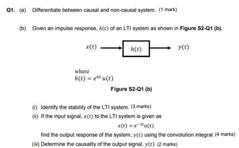 Solved Q1 A Differentiate Between Causal And Non Causal
