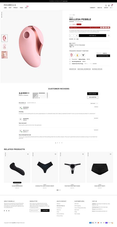 Issabella Sexy Lingerie Adult Toy Shop Figma Template By Jwsthemes