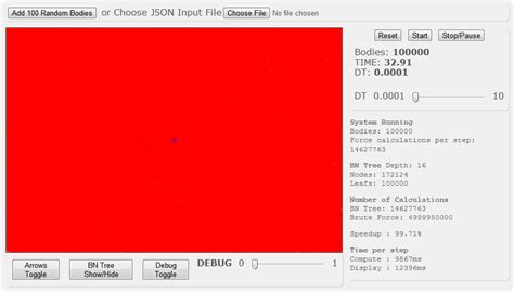 Github Elucidation Barnes Hut Tree N Body Implementation In Html Js A 2d N Body Simulation Of