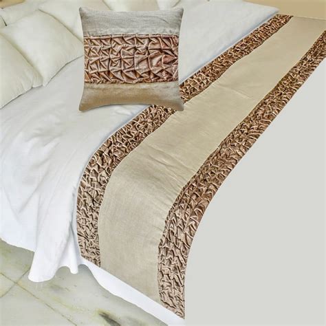 The Homecentric King Queen Twin Brown Decorative Bed Runner Twin 53