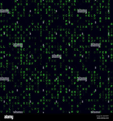 Abstract Digital Background Green Sparse Alphabet Letters Background