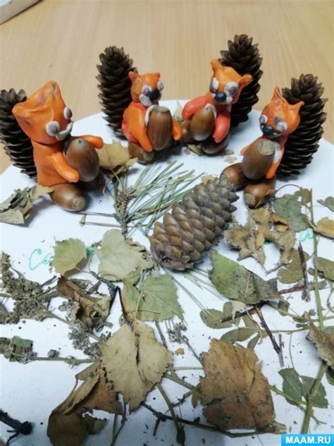 Мастер класс по лепке в дошкольной группе «Белочки в осеннем лесу 14 фото Воспитателям