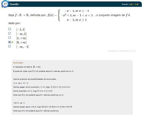 Seja F R R Definida Por F X X 1 S E X 1 X 2 1 S E 1 X 1 X 1 S E X 1 O Conjunto