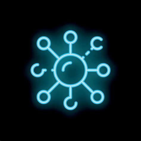 Neon Style Icon Showing A Virus Infecting A Cell 52770671 Vector Art At Vecteezy