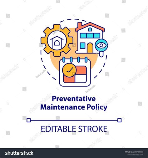 Preventative Maintenance Policy Concept Icon Property Stock Vector