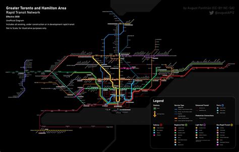 Toronto Rapid Transit Map Effective 2030 Diagram R Transitdiagrams