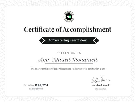 Amr Khaled On Linkedin Hackerrank Certification Sql Dbms