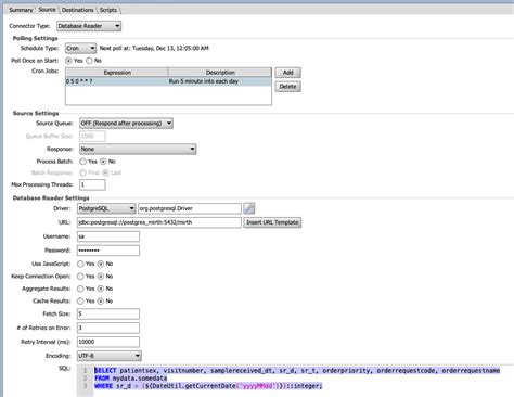 How Do You Pass Variables Into Mirth Database Reader Channels For SQL