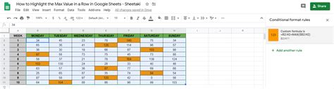 How To Highlight The Max Value In A Row In Google Sheets Solved