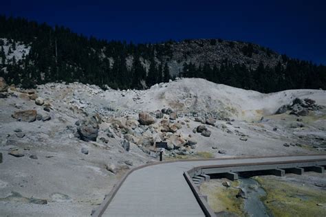 Bumpass Hell Boardwalk In Lassen Volcanic National Park Stock Image
