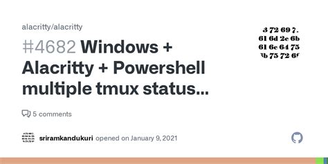 Windows Alacritty Powershell Multiple Tmux Status Bars · Issue