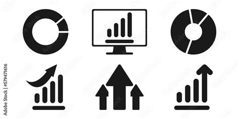 Growth Graph Vector Icon Set Stock Vector Adobe Stock