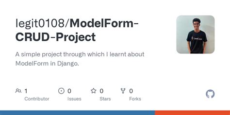 Github Legit0108modelform Crud Project A Simple Project Through Which I Learnt About