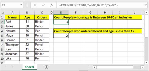 Countifs Two Criteria Match