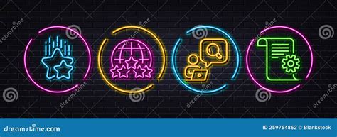 Rating Stars Ranking Stars And Inspect Minimal Line Icons For Web