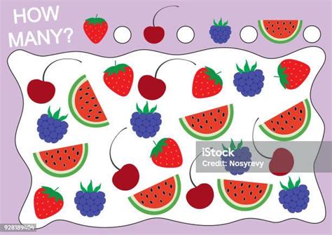 아이 들을 위한 수학 게임입니다 얼마나 많은 열매를 계산 합니다 벡터 0명에 대한 스톡 벡터 아트 및 기타 이미지 0명 개체 그룹 검색 Istock