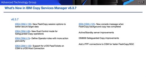 What S New In IBM Copy Services Manager 6 3 7 0