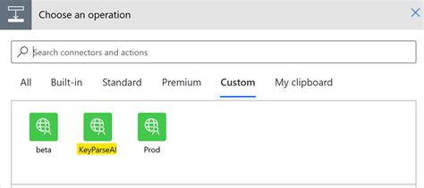 power automate connector key parse ai