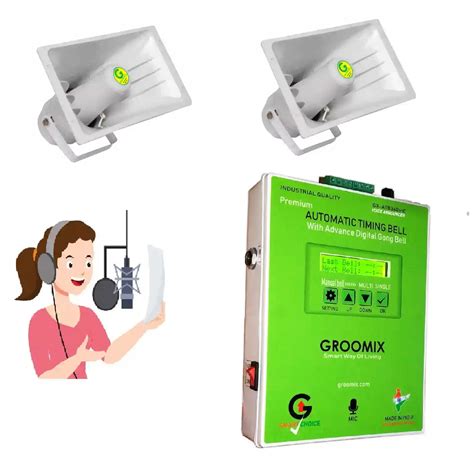 Groomix Automatic Timing Bellvoice Announcement System In Hindi With