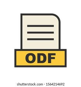 Odf File Isolated On Abstract Background Stock Illustration Shutterstock