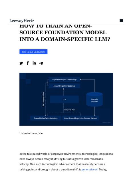 train foundation model for domain specific language model pdf