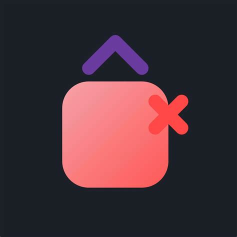 Remove Jump Animation Effect Flat Gradient Fill Ui Icon For Dark Theme Delete Vertical Movement