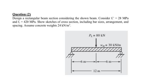 Solved Question Design A Rectangular Beam Section Chegg