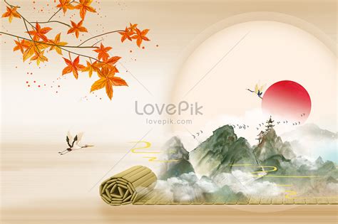 가을 골동품 배경 이미지 Hd 가을 시원한 떨어진 나뭇잎 배경 사진 무료 다운로드 Lovepik