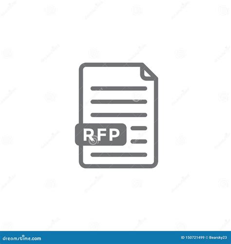 Rfp Icon Request For Proposal Concept Or Idea Stock Vector