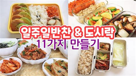 Eng 직장인도시락 일주일반찬 11가지 만들기 편하게 만들어 드세요 Youtube