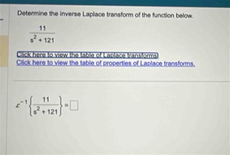 Solved Determine The Inverse Laplace Transform Of The Function Below