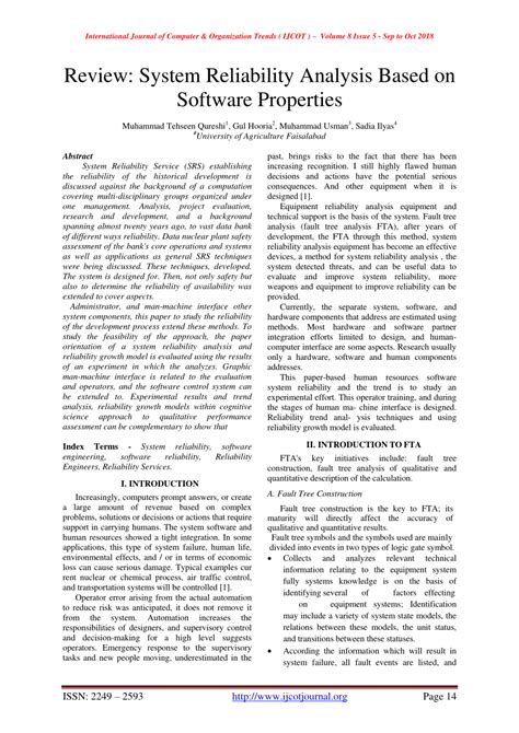 PDF Review System Reliability Analysis Based On Software Properties