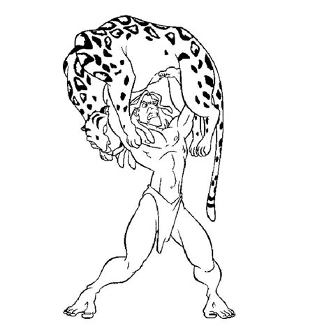 Uzbunjeni Tarzan Bojanje Coloringlib