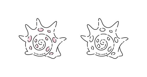 조개 모양 아이콘 선형 벡터입니다 Apple Murex 쉘 로고 심볼은 색상과 검은 색으로 설정됩니다 개념에 대한 스톡 벡터