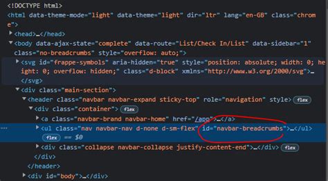 Hide Bread Crumbs With Css Customize ERPNext Frappe Forum