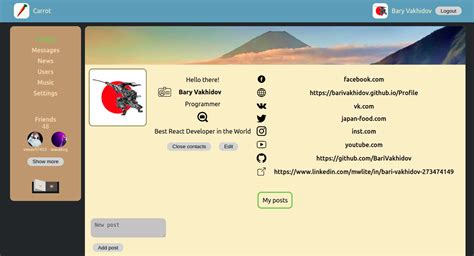 Github Barivakhidov Social Network