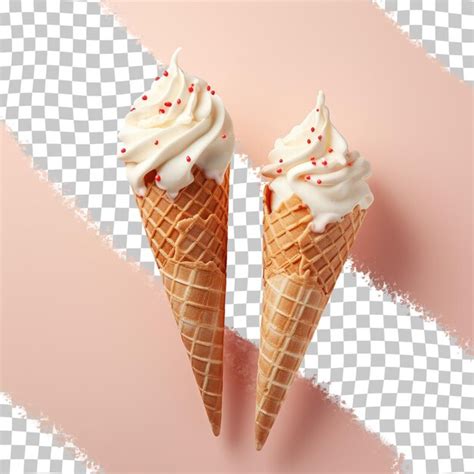 투명한 배경에 와플 코너와 압축 우유 프리미엄 Psd 파일