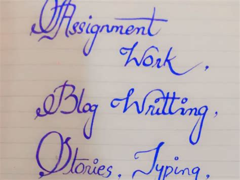 Handwriting Assignment Proofreading Typing And More Services Upwork