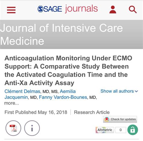 Ecmo ‪anticoagulation Monitoring On Ecmo Support