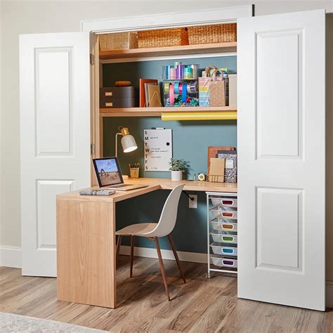 Closet Desk How To Turn A Closet Into An Office Nook